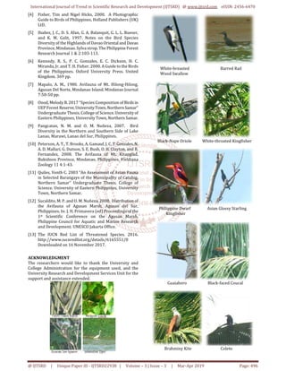 Birds of Pambujan, Northern Samar, Philippines | PDF