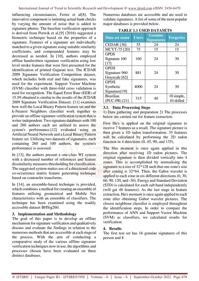 Comprehensive Review of Offline Signature Verification Mechanisms | PDF