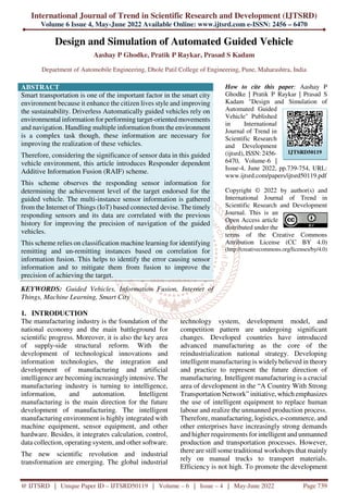 Design and Simulation of Automated Guided Vehicle | PDF
