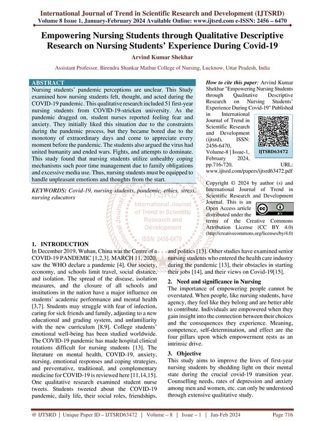 Empowering Nursing Students through Qualitative Descriptive Research on ...