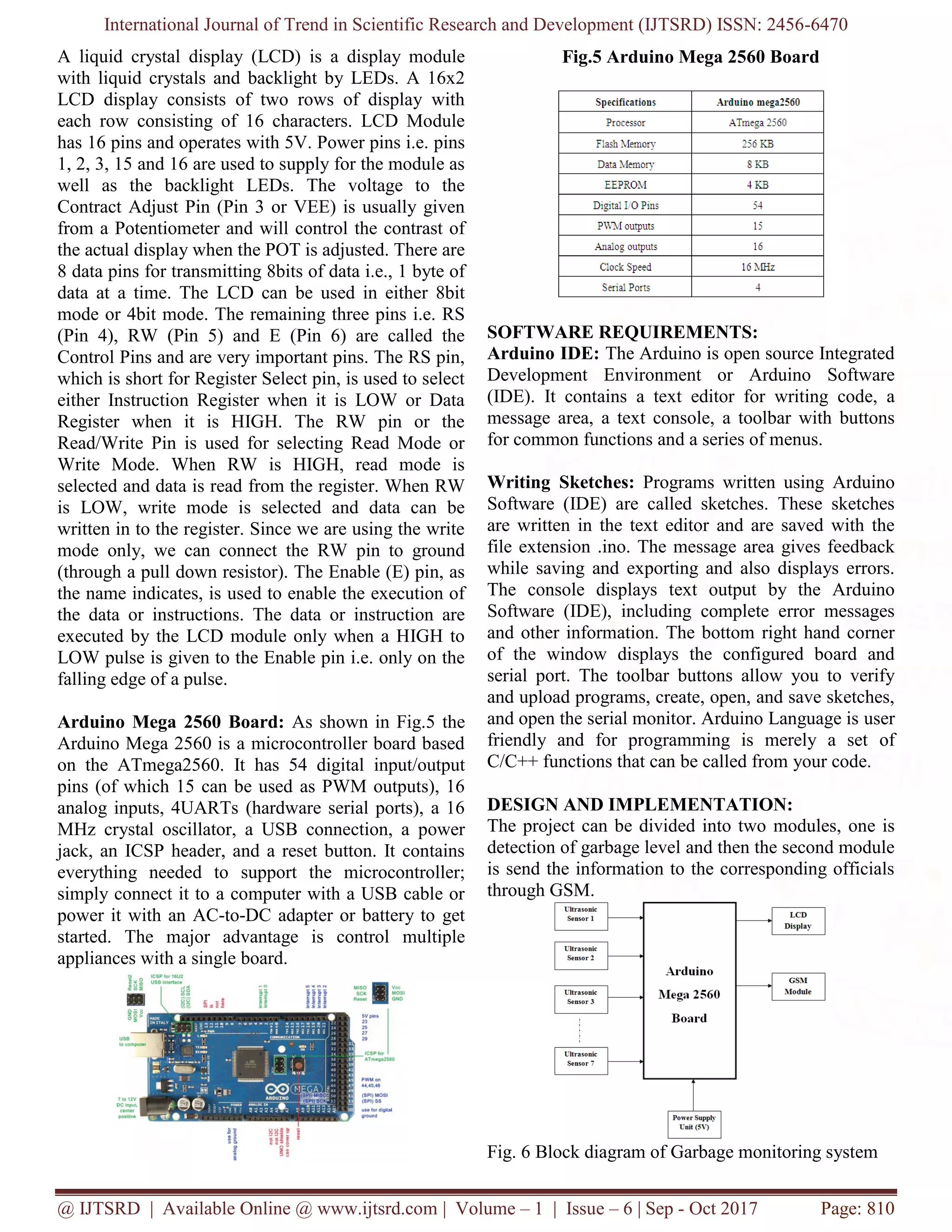 Garbage Monitoring System using Arduino | PDF Garbage Monitoring System using Arduino | PDF