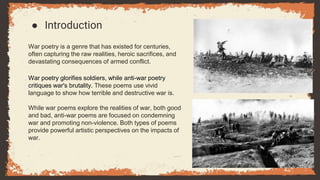 110 History of English Literature 1900-2000. Poetic Battleground ...