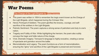 110 History of English Literature 1900-2000. Poetic Battleground ...