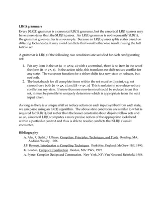 110 lr and slr parsing | PDF