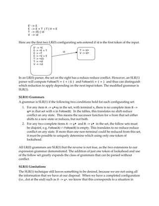 110 lr and slr parsing | PDF