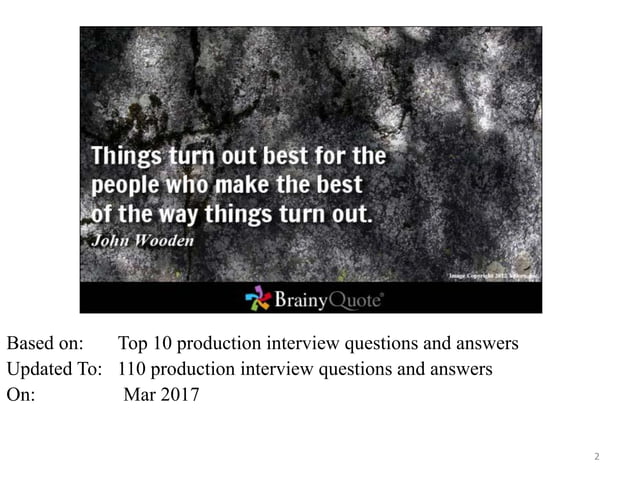 110 production interview questions and answers pdf | PDF | Resume ...