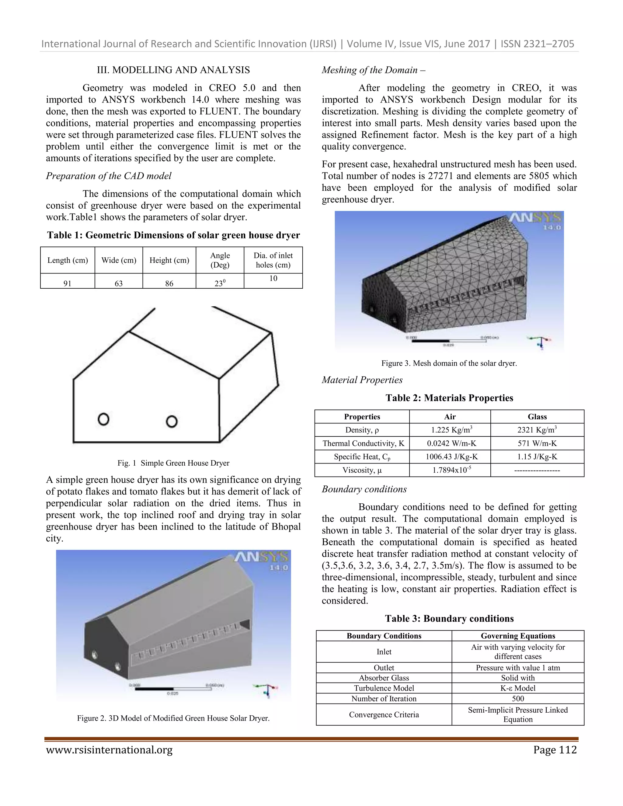 Numerical Simulation Of Solar Greenhouse Dryer Using Computational Fluid Dynamics Pdf