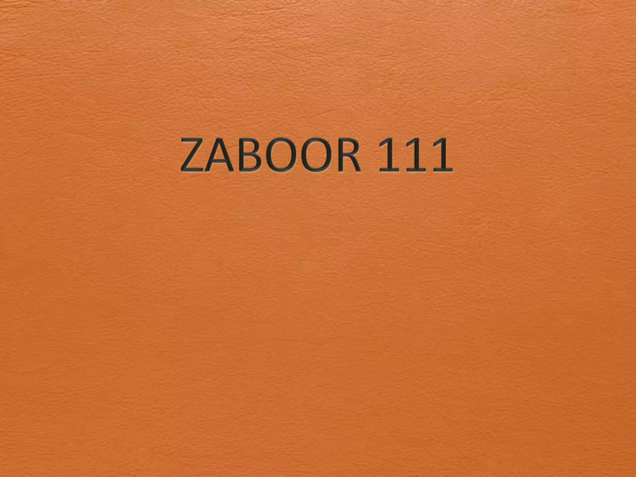 Zaboor 111 | PPTX