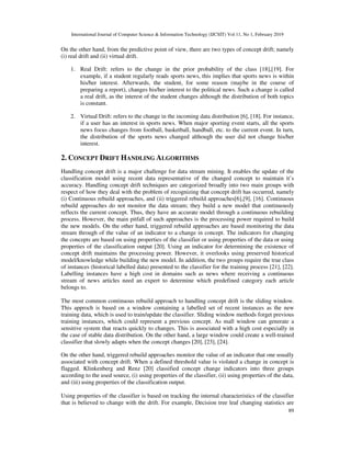 DETECTION AND HANDLING OF DIFFERENT TYPES OF CONCEPT DRIFT IN NEWS ...