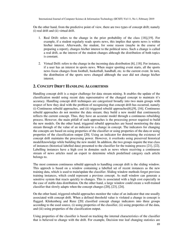 DETECTION AND HANDLING OF DIFFERENT TYPES OF CONCEPT DRIFT IN NEWS RECOMMENDATION SYSTEMS | PDF