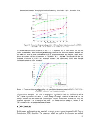 WIRELESS SENSOR NETWORK CLUSTERING USING PARTICLES SWARM OPTIMIZATION FOR REDUCING ENERGY ...