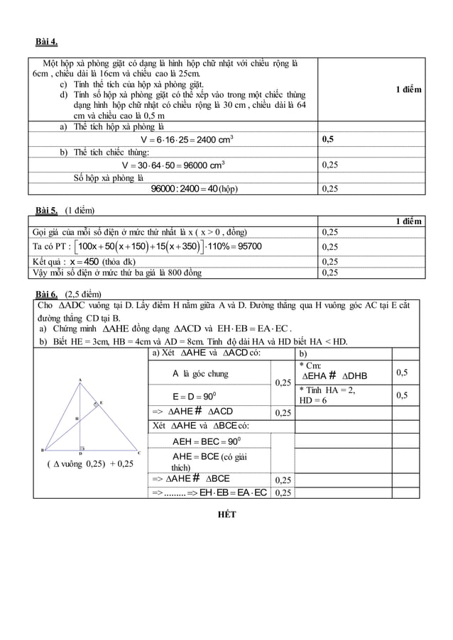 Đề Thi HK2 Toán 8 - THCS Hồng Bàng | DOC