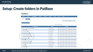 AI-SDV 2022: Machine learning based patent categorization: A success ...