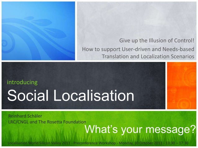 Social Localisation | PPT