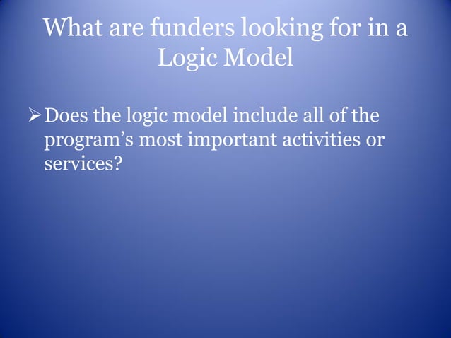 A Guide to Logic Models – Grant Writing | PDF