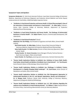 Antibiotic Use in Food Animals | PDF
