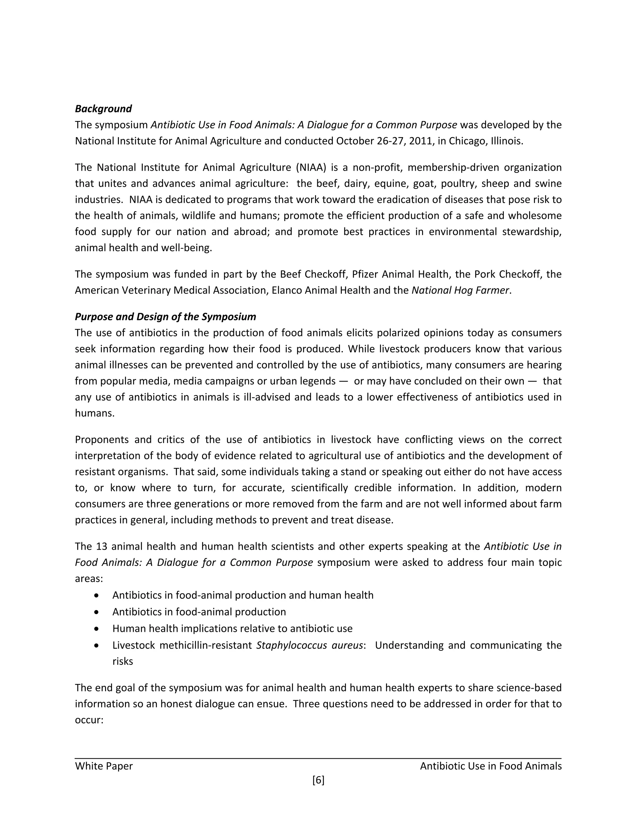 Antibiotic Use in Food Animals | PDF