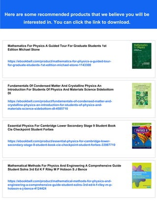 Physics For University Students Course Of Modern Physics Textbook | PDF