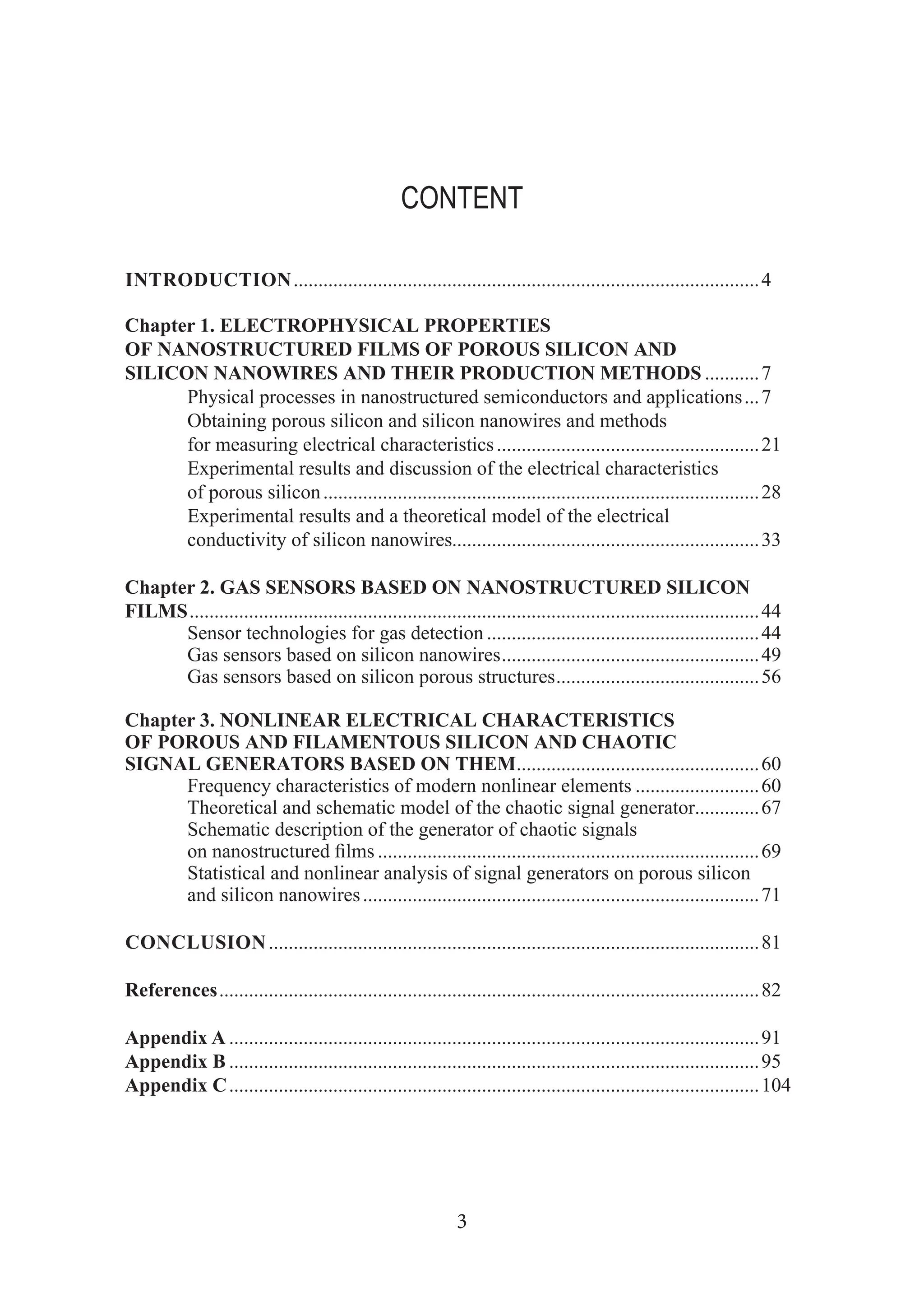 Electrophysical Properties Of Porous And Filamentous Silicon And Gas ...