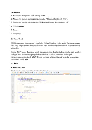 Laporan Pemrograman API | PDF