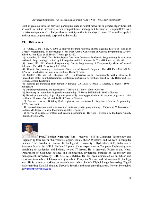 Genetic Algorithms and Programming - An Evolutionary Methodology | PDF