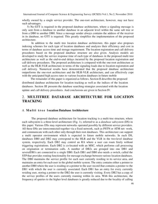 MULTI TREE DATA BASE ARCHITECTURE FOR LOCATION TRACKING IN NEXT GENERATION MOBILE NETWORK | PDF
