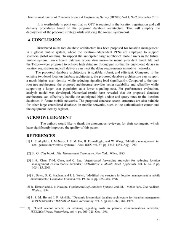 MULTI TREE DATA BASE ARCHITECTURE FOR LOCATION TRACKING IN NEXT GENERATION MOBILE NETWORK | PDF