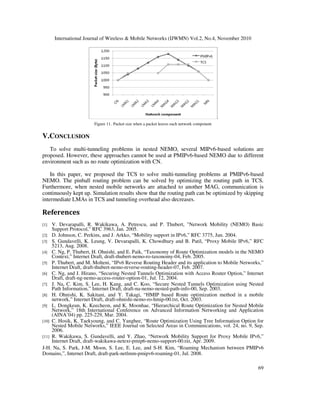 A Tunnel Compress Scheme for Multi-Tunneling in PMIPv6-based Nested NEMO | PDF