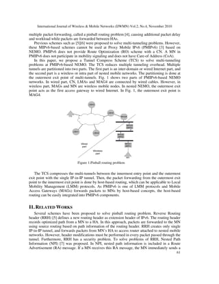 A Tunnel Compress Scheme for Multi-Tunneling in PMIPv6-based Nested NEMO | PDF