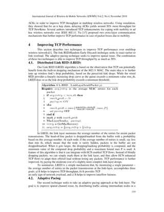 Performance Evaluation of TCP with Adaptive Pacing and LRED in Multihop Wireless Networks | PDF ...