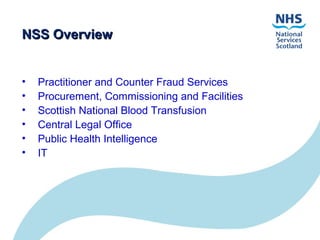 National Services Scotland Business Intelligence | PPT