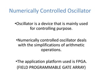 Low Power Numerically Controlled Oscillator | PPT
