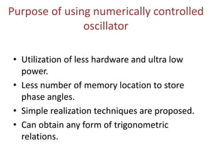 Low Power Numerically Controlled Oscillator | PPT