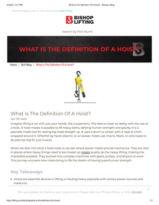What Is The Definition Of A Hoist?...... | PDF