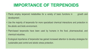 Terpenoids: types, biosynthesis and functions. | PPTX