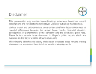 Bayer Investor Presentation Roadshow Frankfurt | PDF