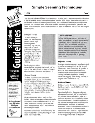 11 110 simple_seaming_techniques | PDF