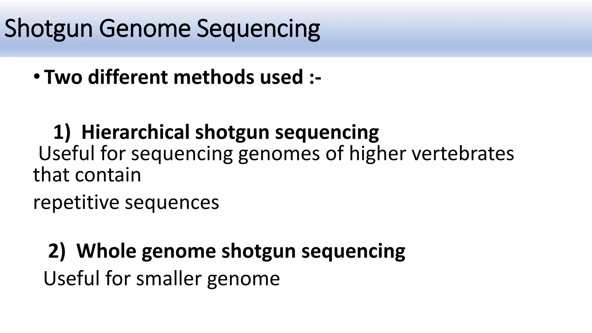 shotgun sequncing | PPTX
