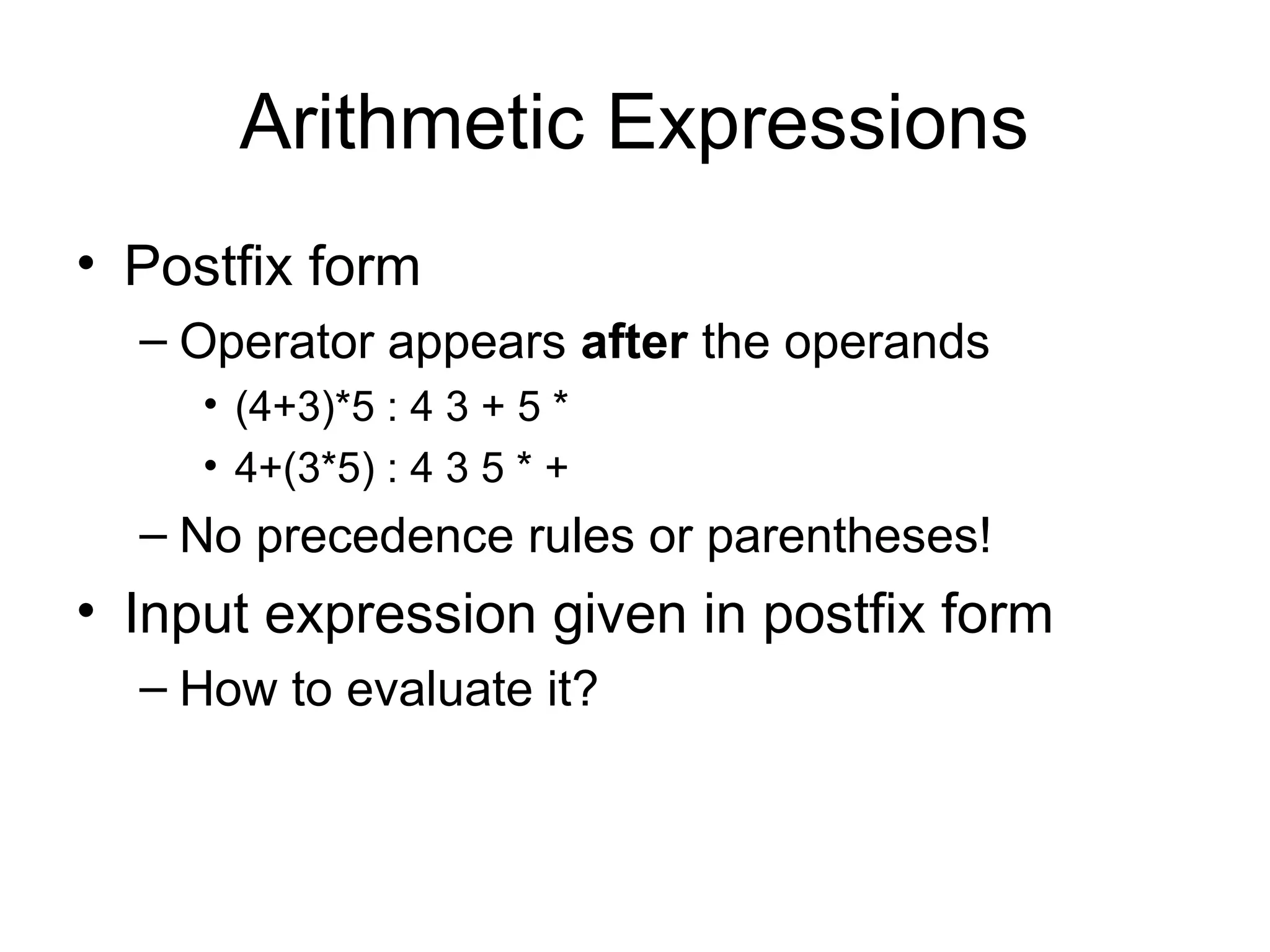 Arithmetic notation conversion infix to1 | PPT Arithmetic notation conversion infix to1 | PPT