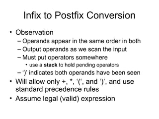 Arithmetic notation conversion infix to1 | PPT