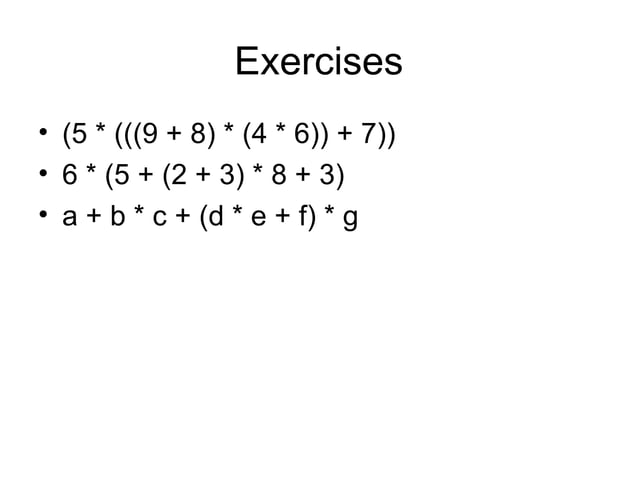 Arithmetic notation conversion infix to1 | PPT