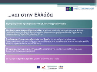 Κοινωνική Επιχειρηματικότητα και Νέα Χρηματοδοτικά Εργαλεία για την ...