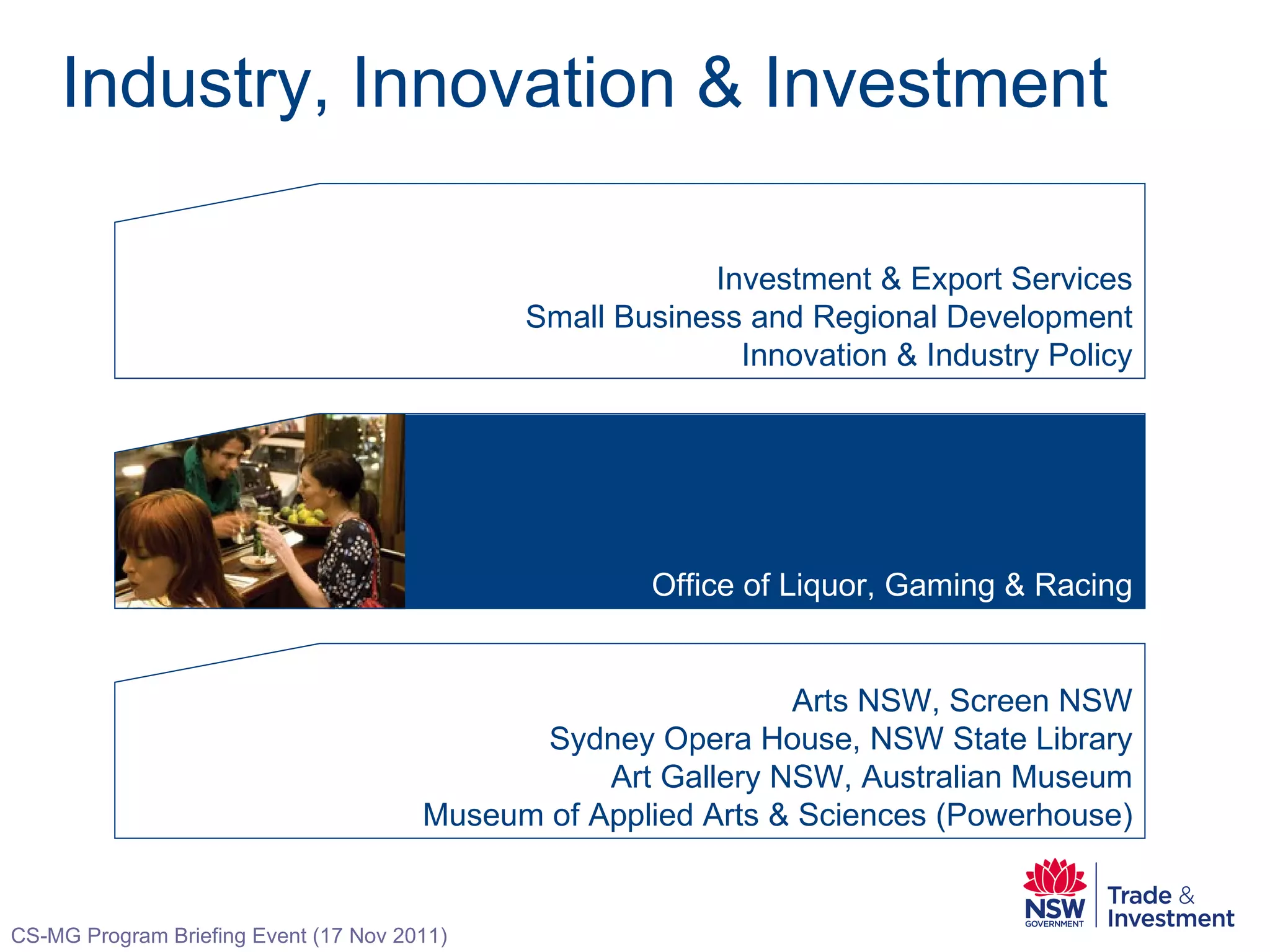 03. Dept Overview: Industry Innovation & Investment | PPT | Business | Business and Finance
