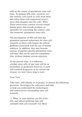 11111 Fact Sheet 22 CLONING AND STEM CELLS 1 1 .docx | Genetics | Science