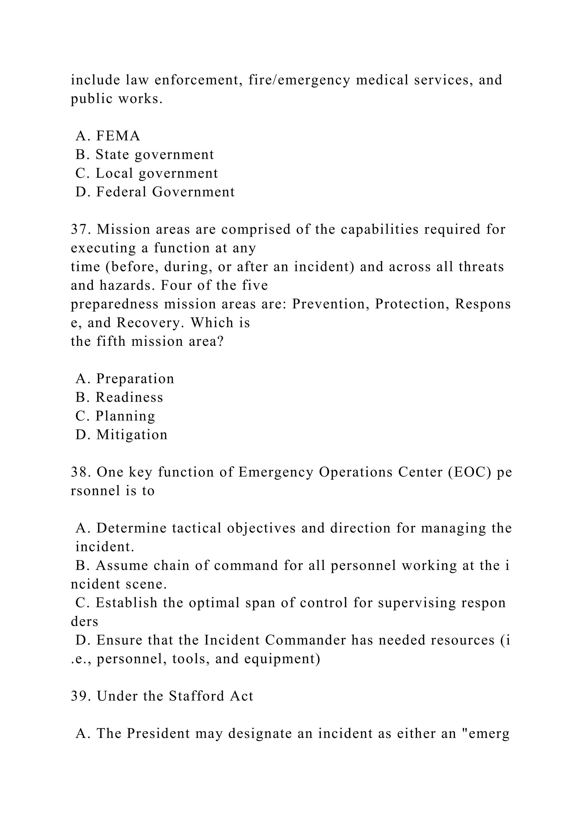 11112016 IS­230.d ­ Fundamentals of Emergency Management F.docx