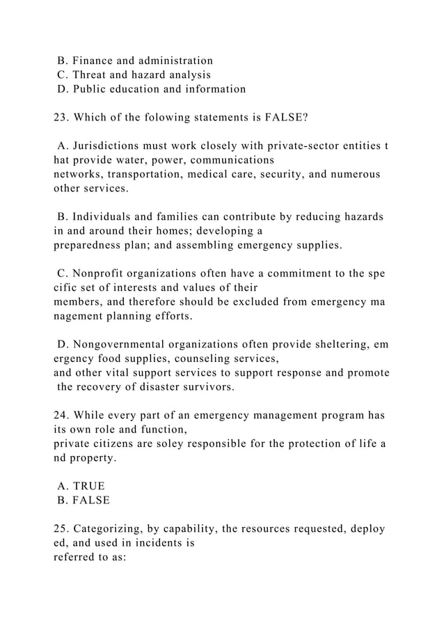 11112016 IS­230.d ­ Fundamentals of Emergency Management F.docx