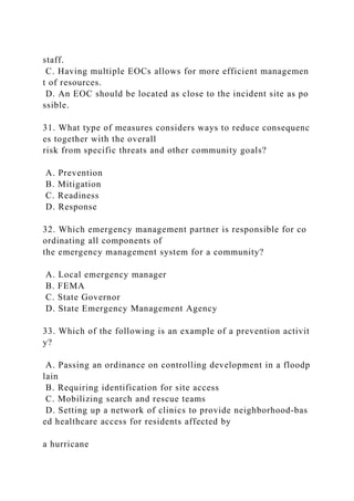 11112016 IS­230.d ­ Fundamentals of Emergency Management F.docx