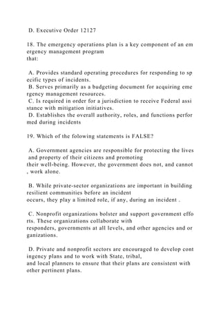 11112016 IS­230.d ­ Fundamentals of Emergency Management F.docx