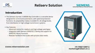 Siemens Siprotec 5 6MD86: The Ultimate Solution for Bay Control and Automation | PPT