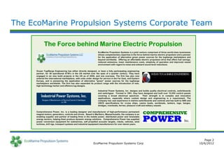EcoMarine Propulsion Systems - An Overview | PPT | Radio Control ...